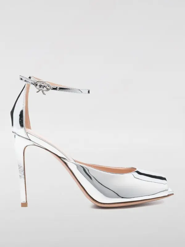 GIANVITO ROSSI Metallic Heeled Sandal
