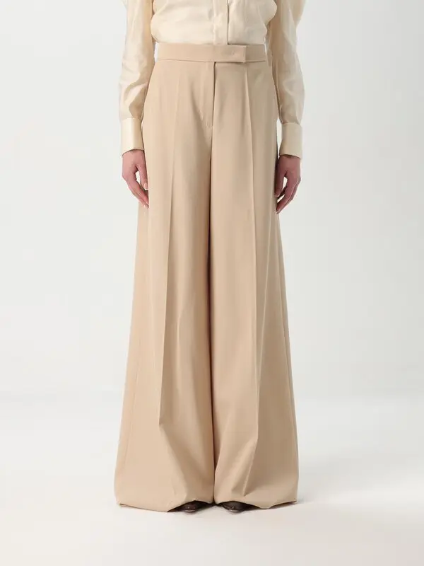 Max Mara Wide Leg Tailored Trousers - White 1