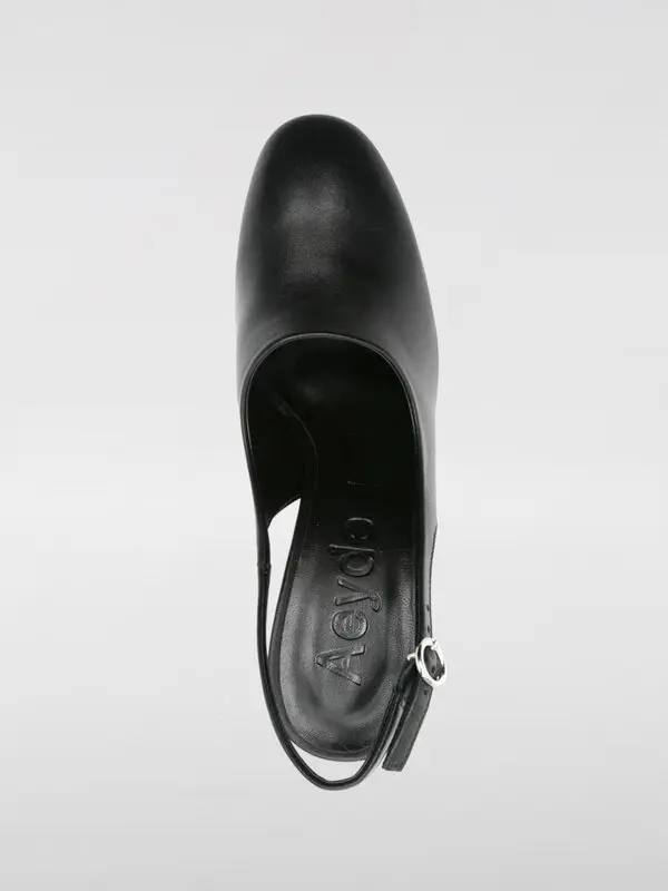 AeydĒ Slingback Block Heel Pumps - Black