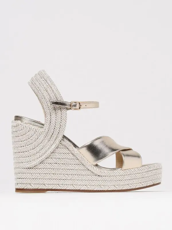 JIMMY CHOO Metallic Wedge Sandals