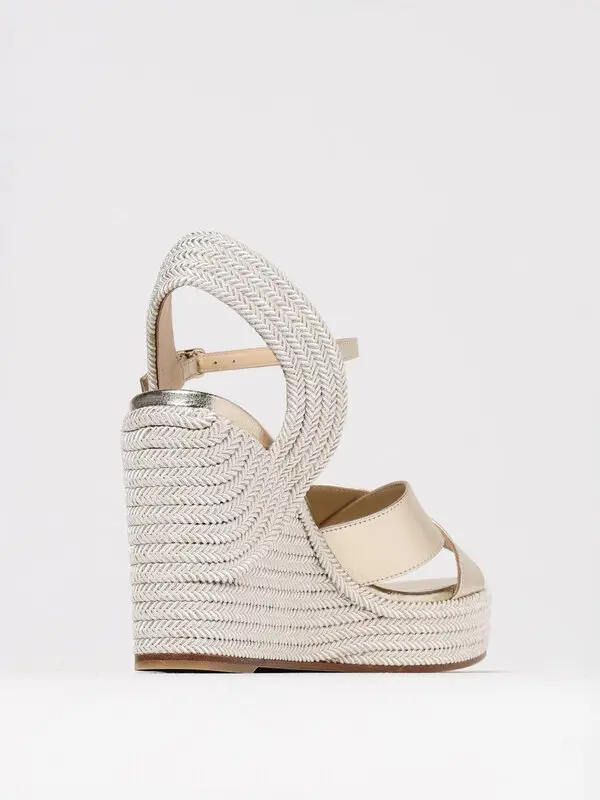 JIMMY CHOO Metallic Wedge Sandals