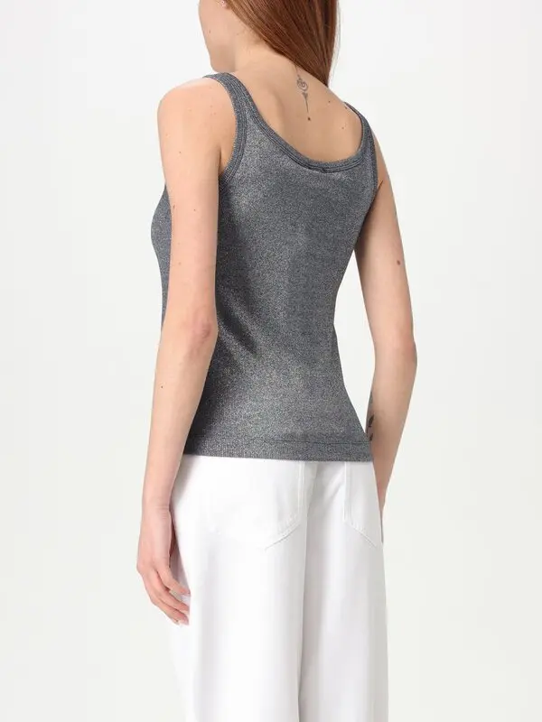 Pinko Ribbed Button-up Tank Top - Blue