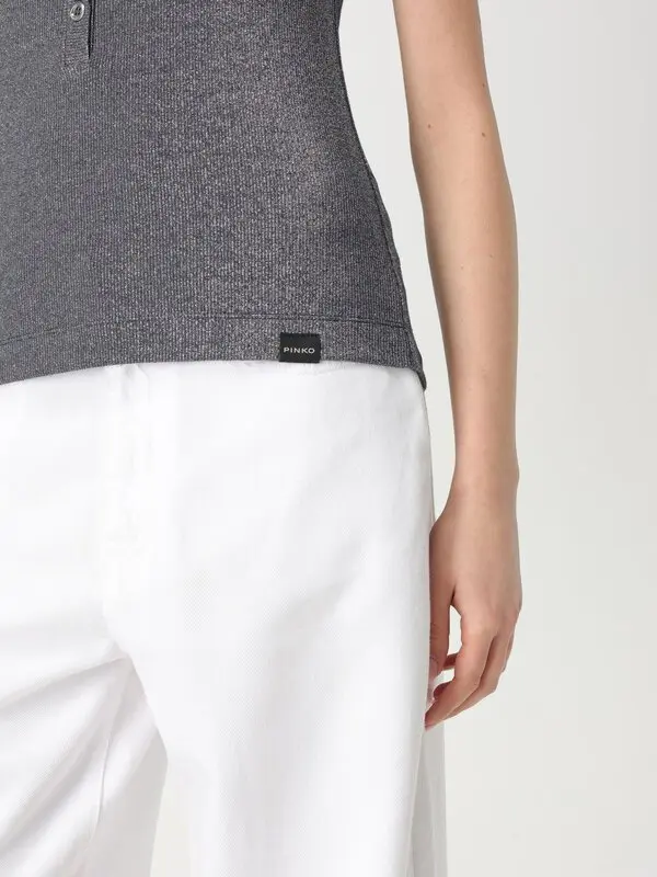 Pinko Ribbed Button-up Tank Top - Blue