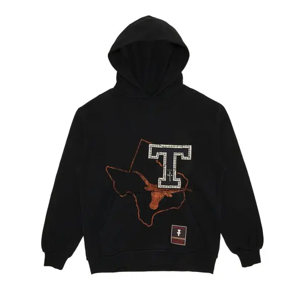 TRAVIS SCOTT X Mitchell & Ness University Of Texas Hoodie - Black
