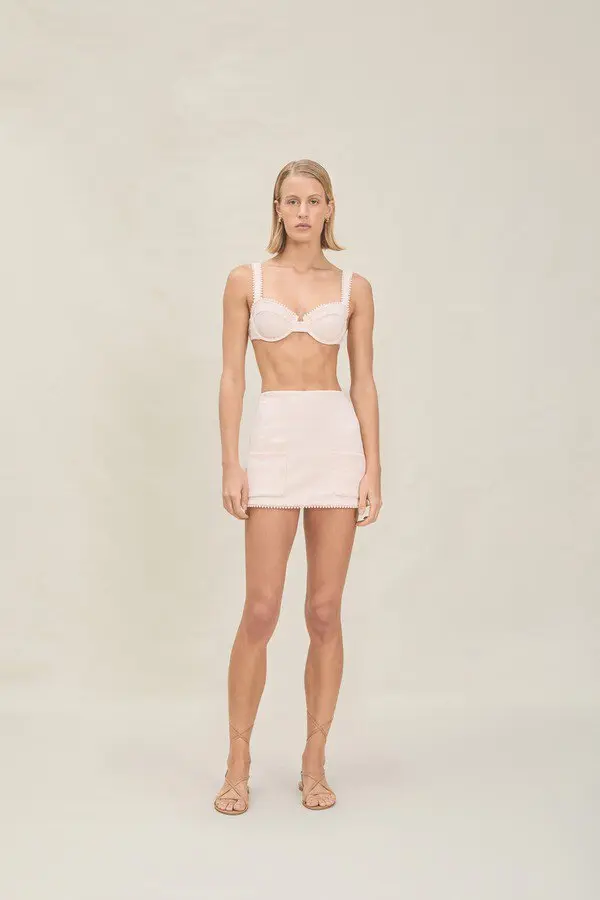 Devon Windsor Mary Mini Skirt - Natural