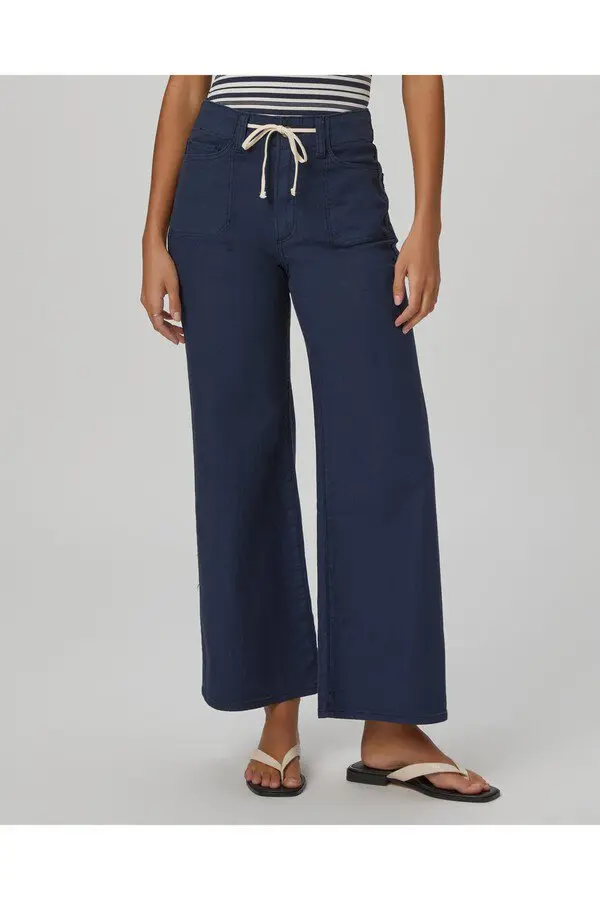 Paige Ari Wide Leg Pant - Navy