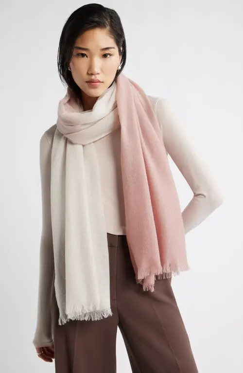 Nordstrom Textured Cashmere Scarf - Pink Ombre