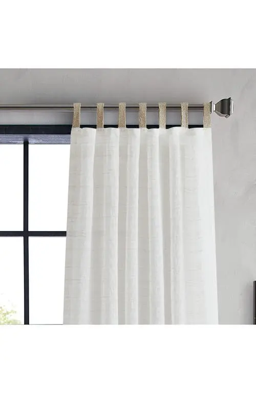 Dkny Antigua Set Of 2 Jute Tab Curtain Panels