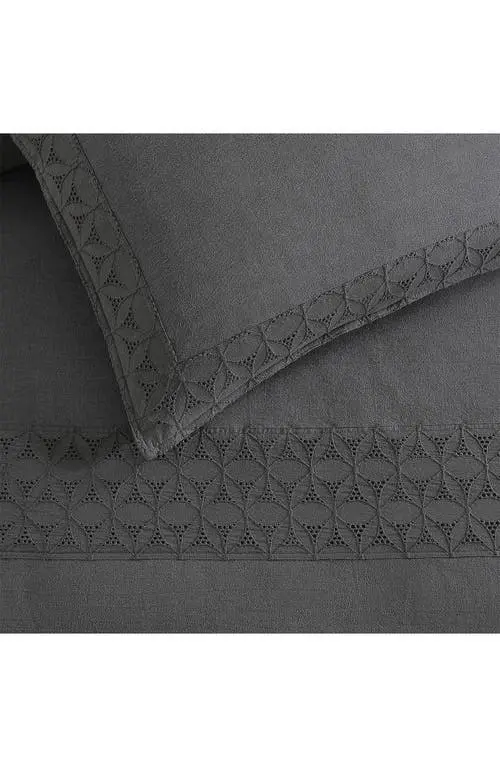 DKNY PURE Hotel Eyelet Duvet Cover & Shams Set