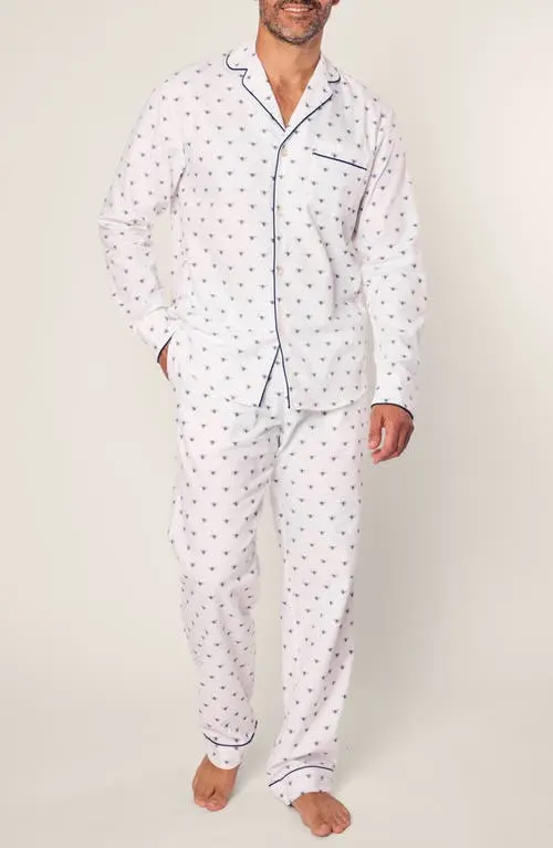 PETITE PLUME Buzzing Bees Cotton Pajamas - White
