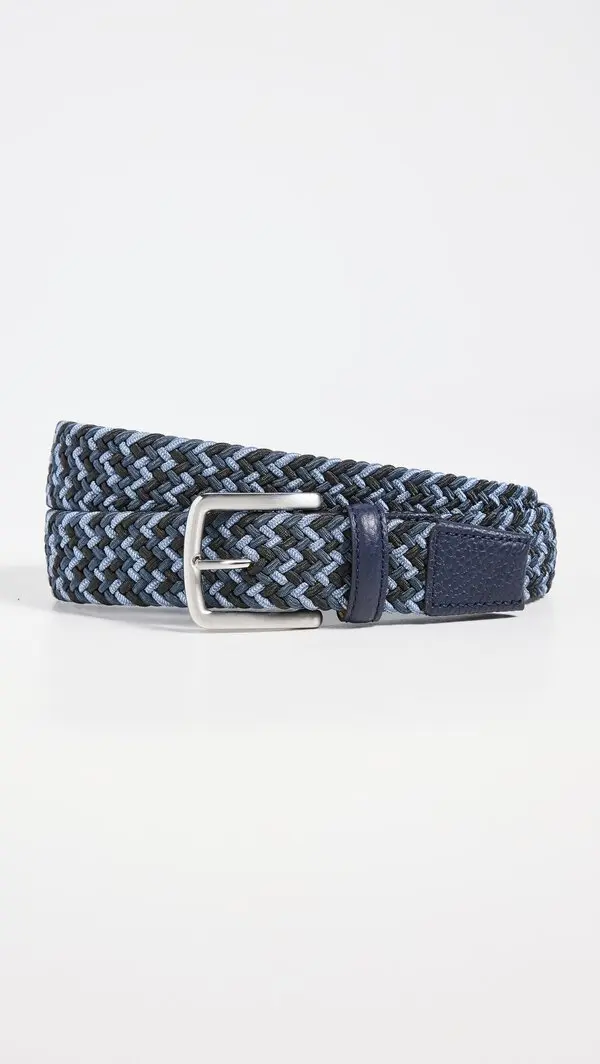 Faherty Brand Stretch Woven Belt - Blue Multi