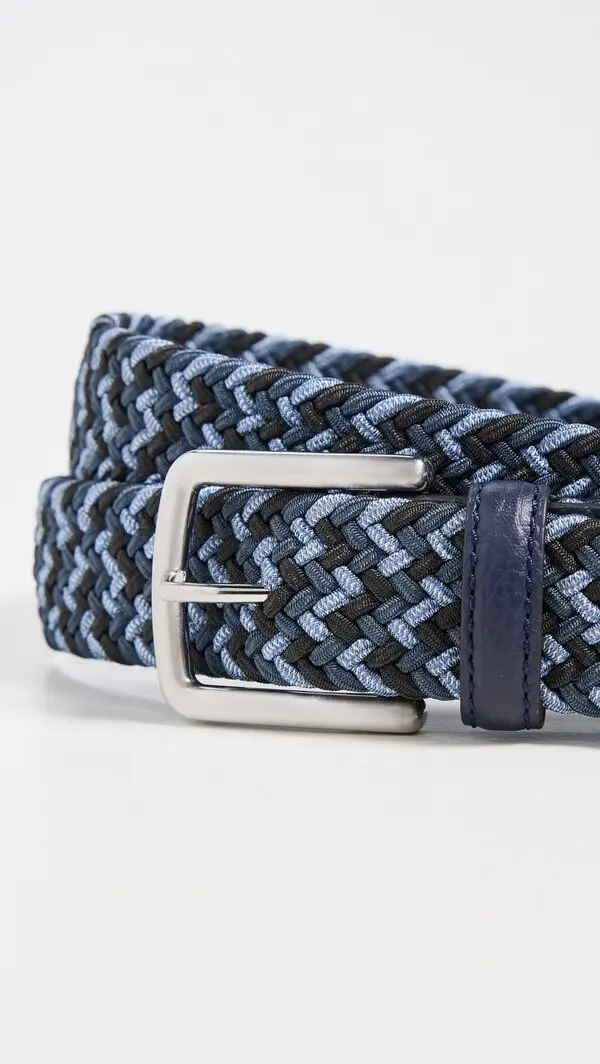 Faherty Brand Stretch Woven Belt - Blue Multi