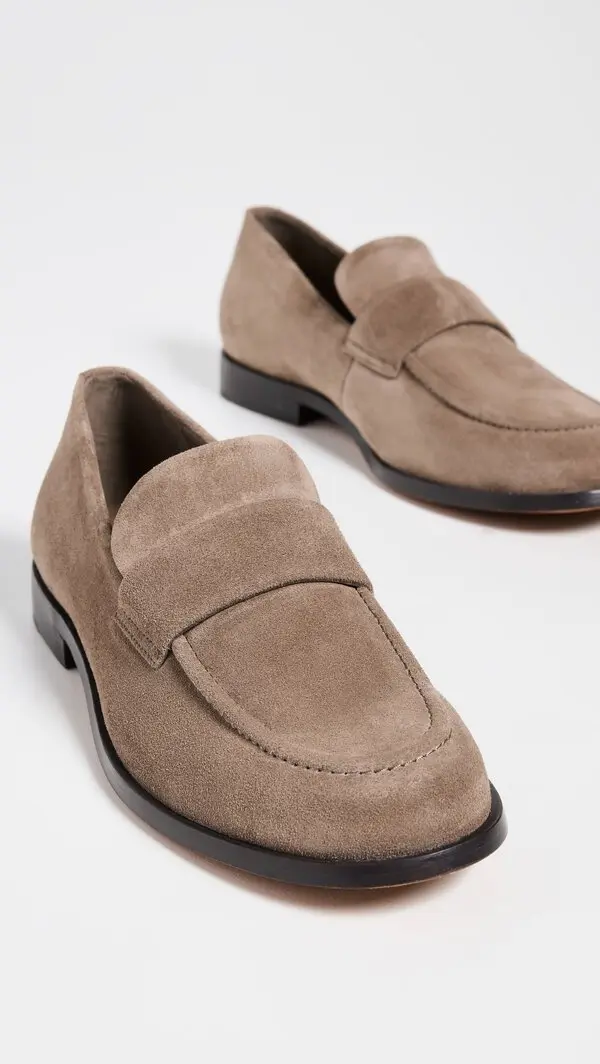 New! Vince Men\'s Montebello Suede Penny Loafers Flint Brown 12M US DD533 Montebello Suede Loafer in Shoes | Vince main image 4