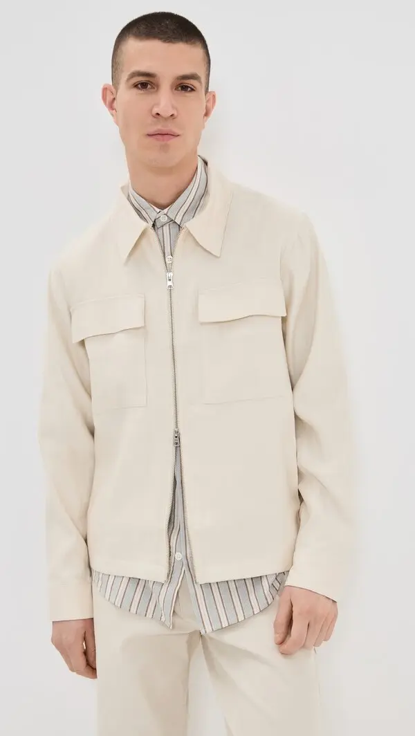 Nn07 Alban Linen Zip Jacket