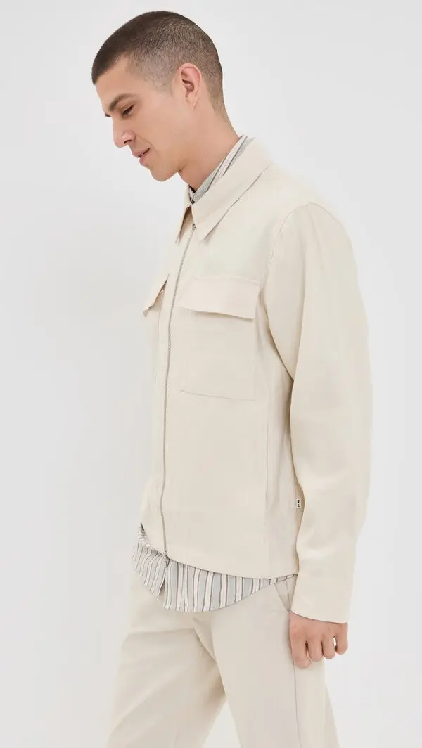 Nn07 Alban Linen Zip Jacket
