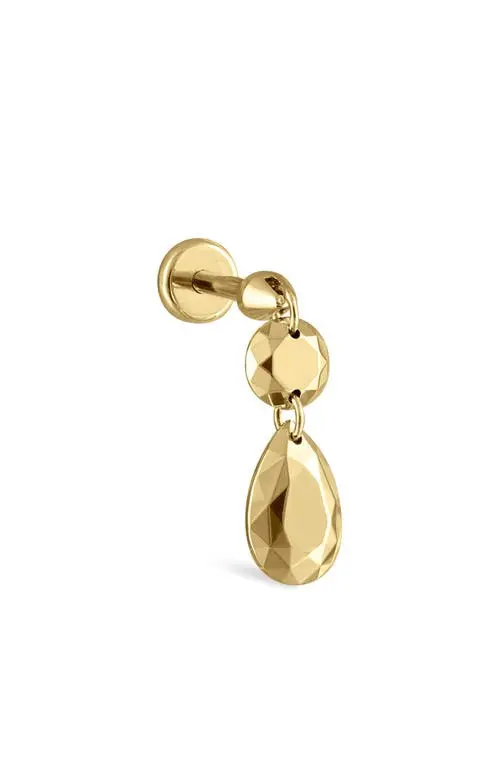 MARIA TASH Faceted Drop Earring - Yellow Gold