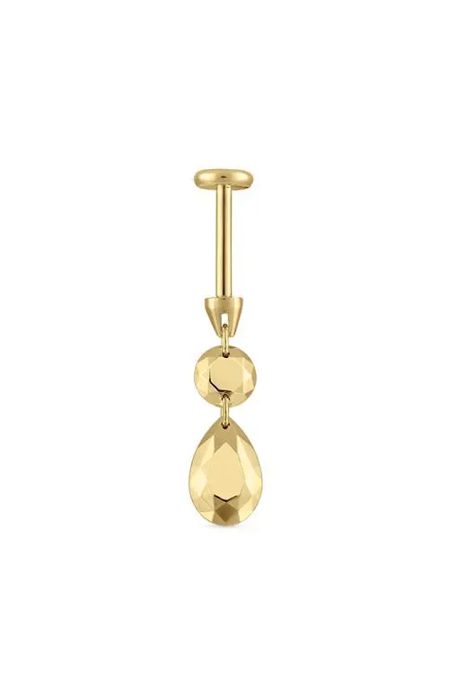 MARIA TASH Faceted Drop Earring - Yellow Gold
