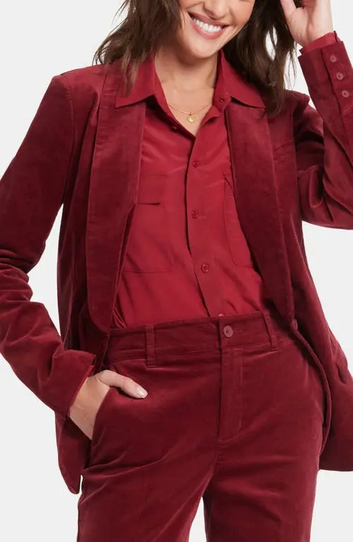 NYDJ Velveteen Tuxedo Blazer - Wild Currant