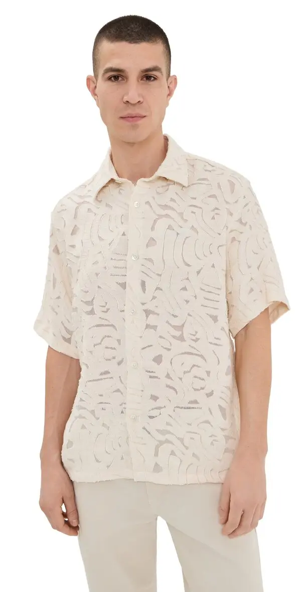 Nn07 Freddy Jacquard Short Sleeve Shirt