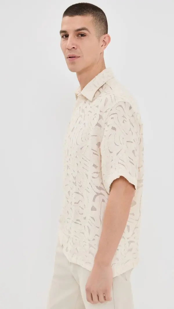 Nn07 Freddy Jacquard Short Sleeve Shirt