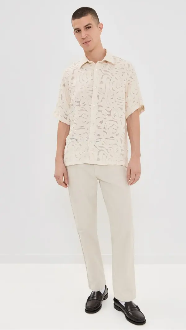 Nn07 Freddy Jacquard Short Sleeve Shirt