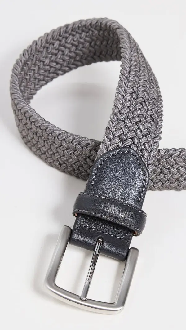 Faherty Brand Stretch Woven Belt - Grey