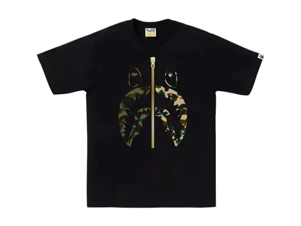 A BATHING APE 1st Camo Separate Shark Tee Shirt - Black