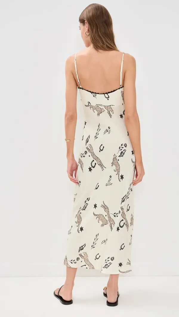 VRG GRL Cheetah Print Bias Cut Maxi Dress