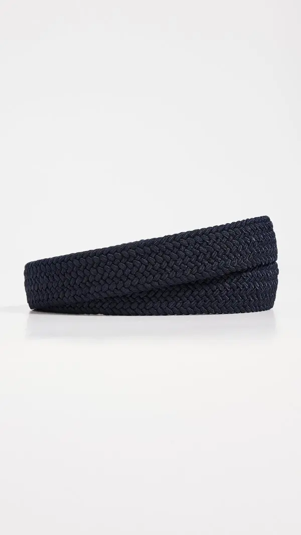 Faherty Brand Stretch Woven Belt - Navy