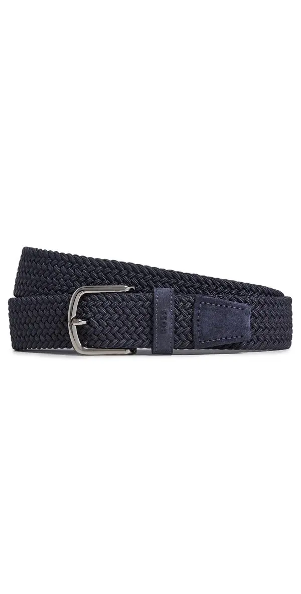 BOSS Sash Woven Belt - Dark Blue