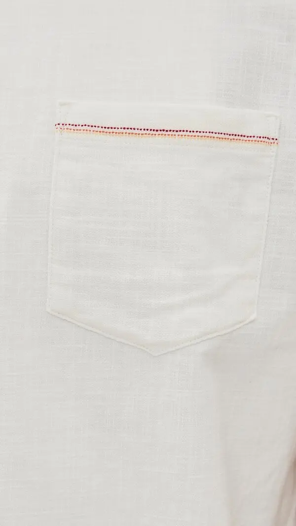 Marine Layer Classic Stretch Selvage Shirt - Natural