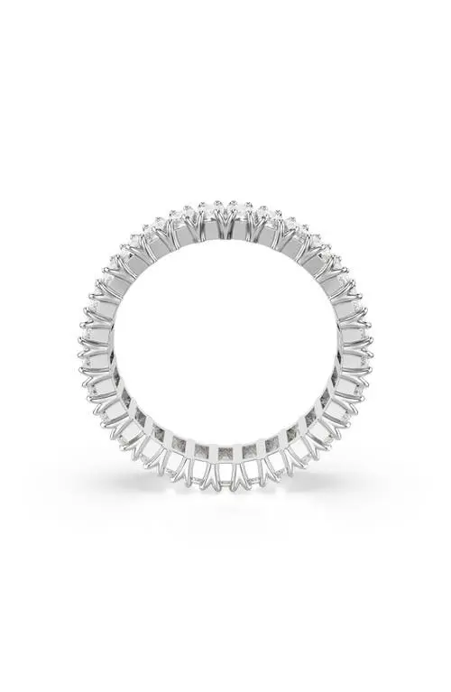 SWAROVSKI Matrix Baguette Crystal Eternity Ring - White Gold