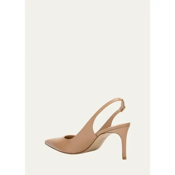 STUART WEITZMAN Leather Slingback Pumps - Beige