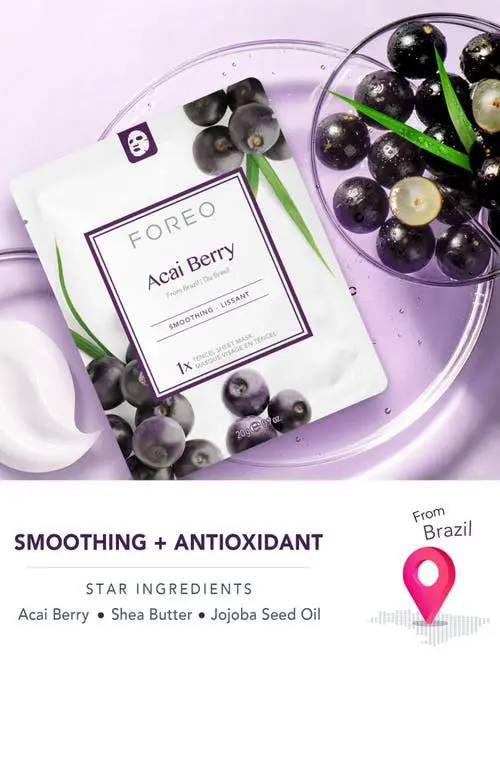 Foreo Farm To Face Sheet Maskacai Berry X3