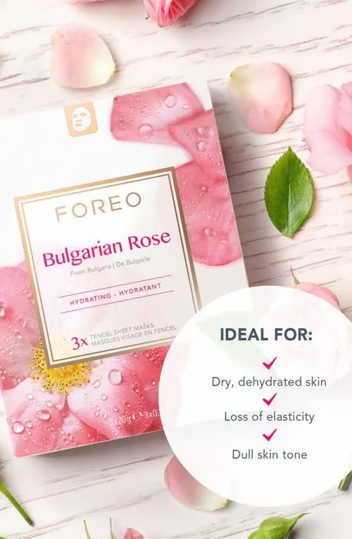Foreo Farm To Face Sheet Maskbulgarian Rose X3