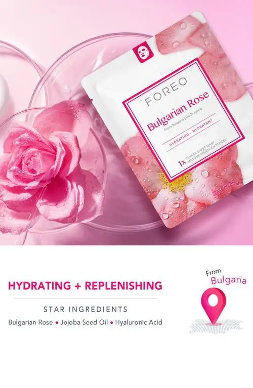 Foreo Farm To Face Sheet Maskbulgarian Rose X3