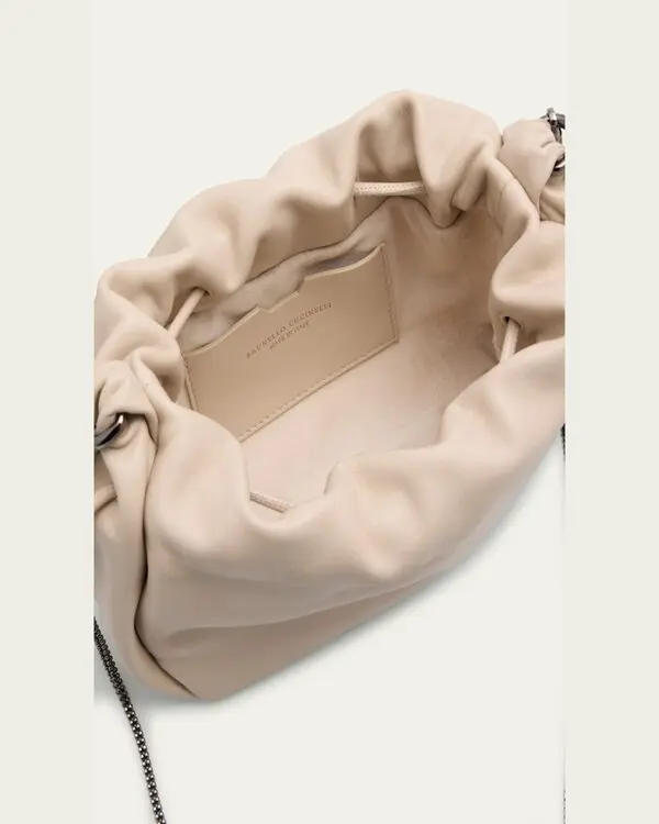 Brunello Cucinelli Small Lambskin Crossbody Bag