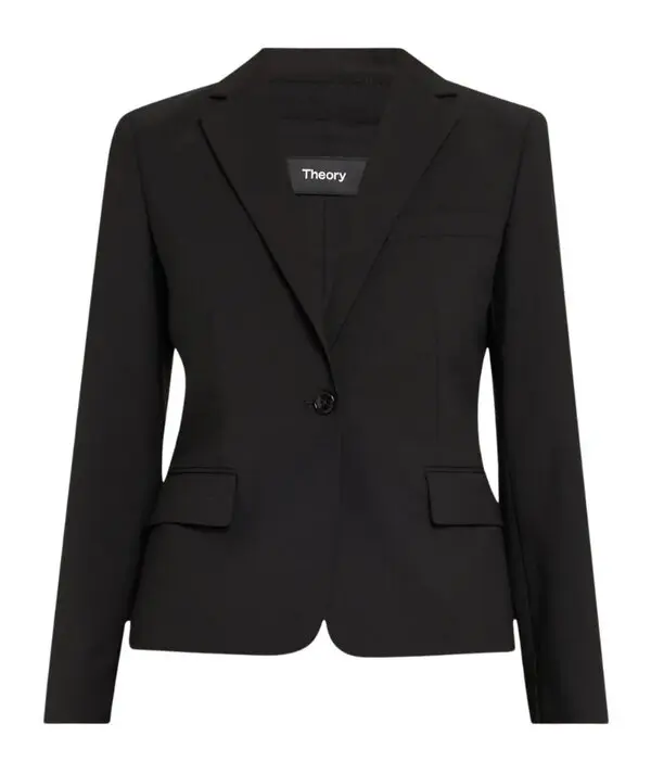 Theory Slim One-button Jacket - Black