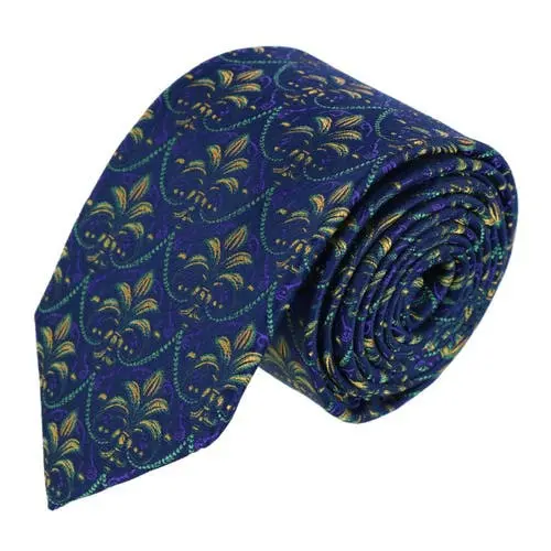 Trafalgar The French Quarter Fleur-de-lis Silk Necktie - Purple