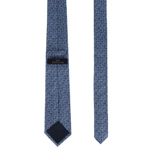 Trafalgar Benito's Basketweave Patterned Necktie - Light Blue