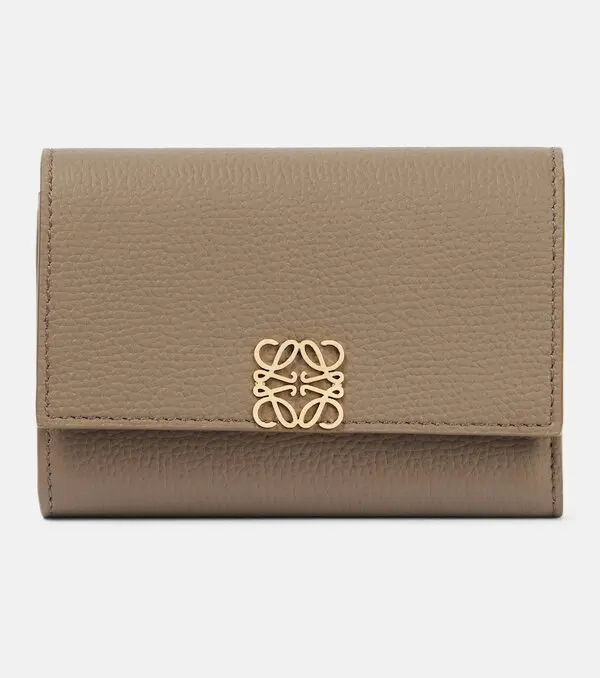 Loewe Anagram Leather Wallet - Beige