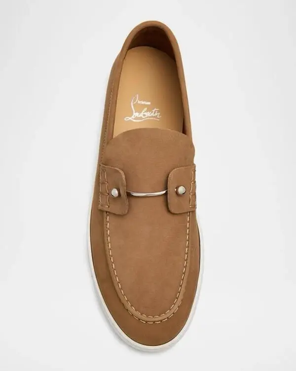 CHRISTIAN LOUBOUTIN Chambeliboat Nubuck Boat Shoes - Lionne
