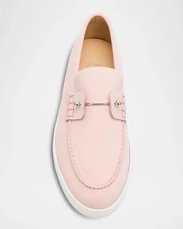 CHRISTIAN LOUBOUTIN Chambeliboat Nubuck Boat Shoes - Marine