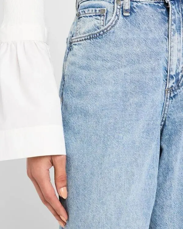 Rag & Bone Featherweight Andi High-rise Wide Ankle Jeans - Mdblue