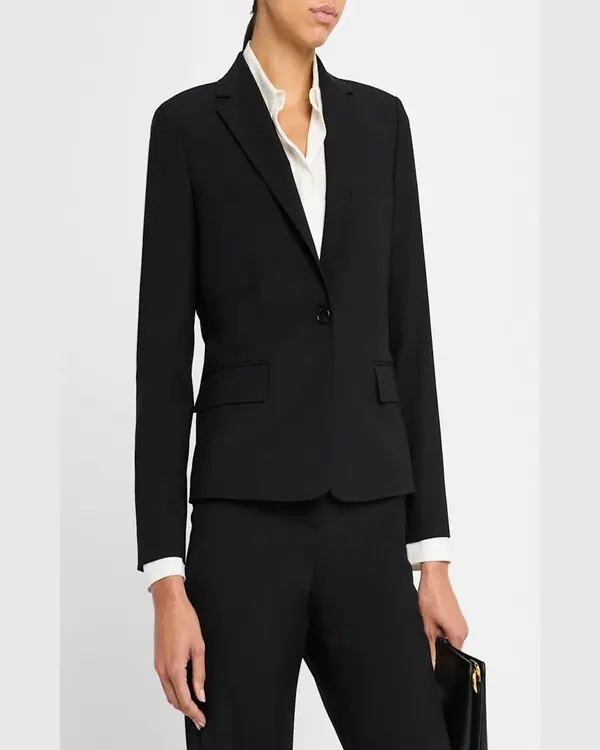 Theory Slim Fit One-button Jacket - Black