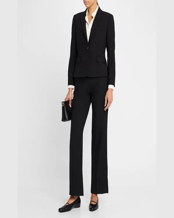 Theory Slim Fit One-button Jacket - Black