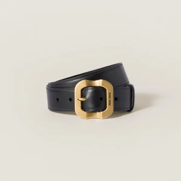 Miu Miu Leather Belt - Black