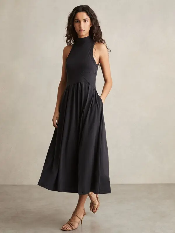 REISS Blake Sleeveless Midi Dress