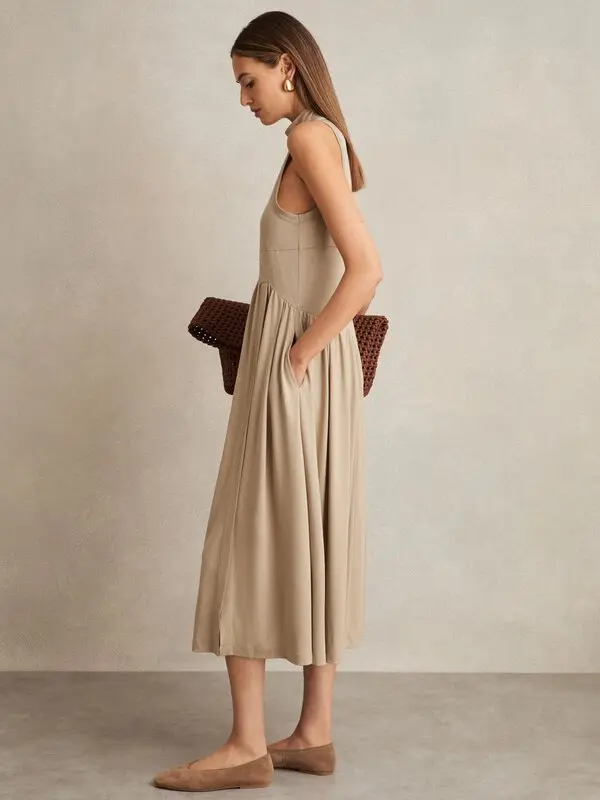 REISS Blake Sleeveless Midi Dress
