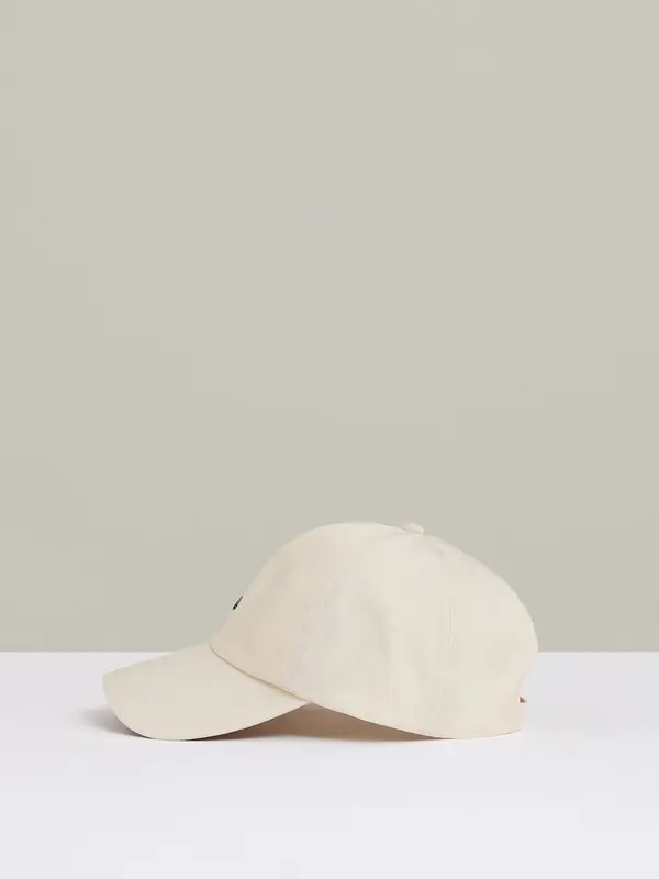 REISS Emery Baseball Cap - Ecru